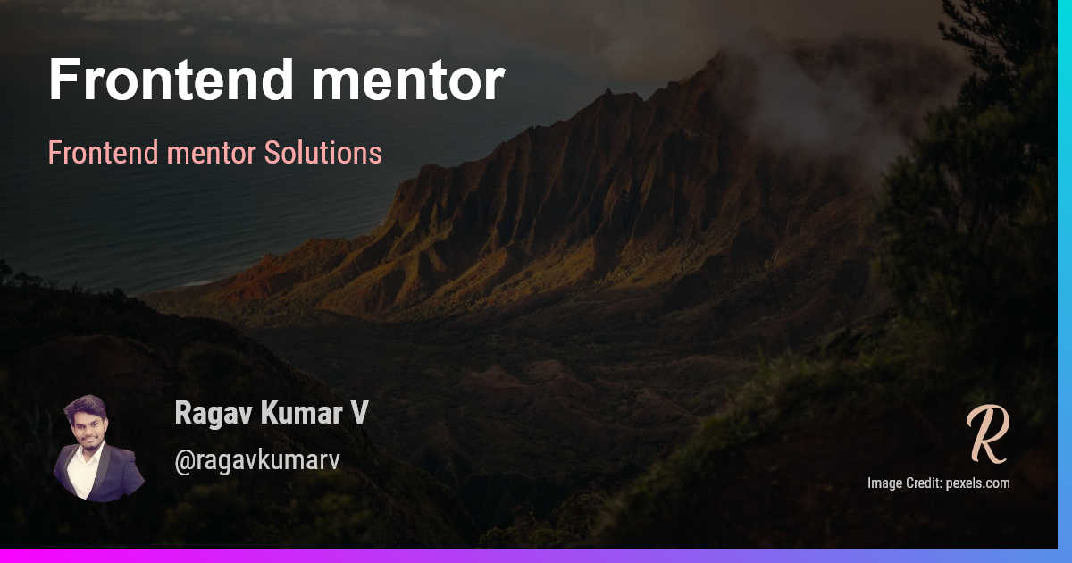 Frontend Mentor