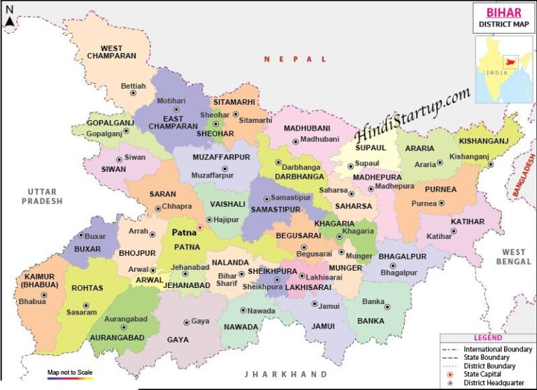 [2023] Bihar All District Name, Districts in Bihar