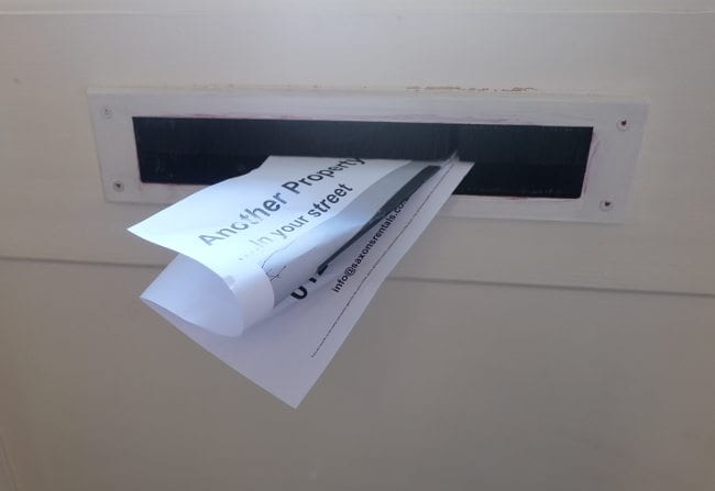 A weeks worth of Estate Agent Leaflets through the letterbox ...