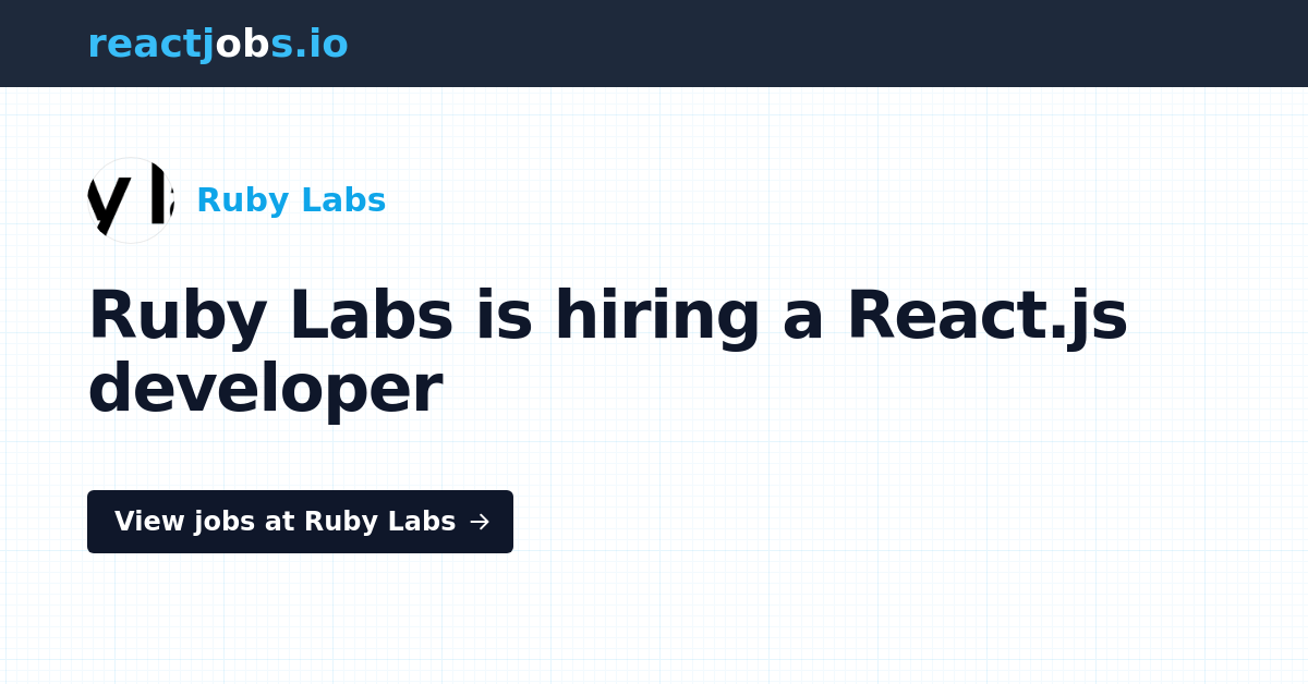 Jobs at Ruby Labs