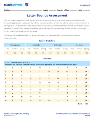 Reading Universe | Assessment