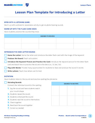 Reading Universe | Sound-Letter Correspondence