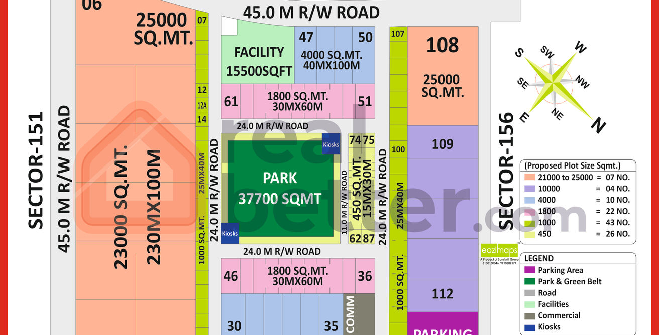 Explore The Sector and Project Wise Maps Of