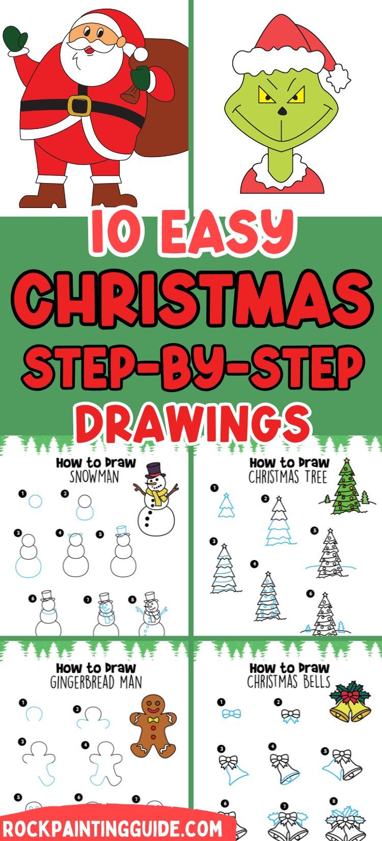 10 Cute Christmas Step-by-Step Drawing Ideas Kids Will Love