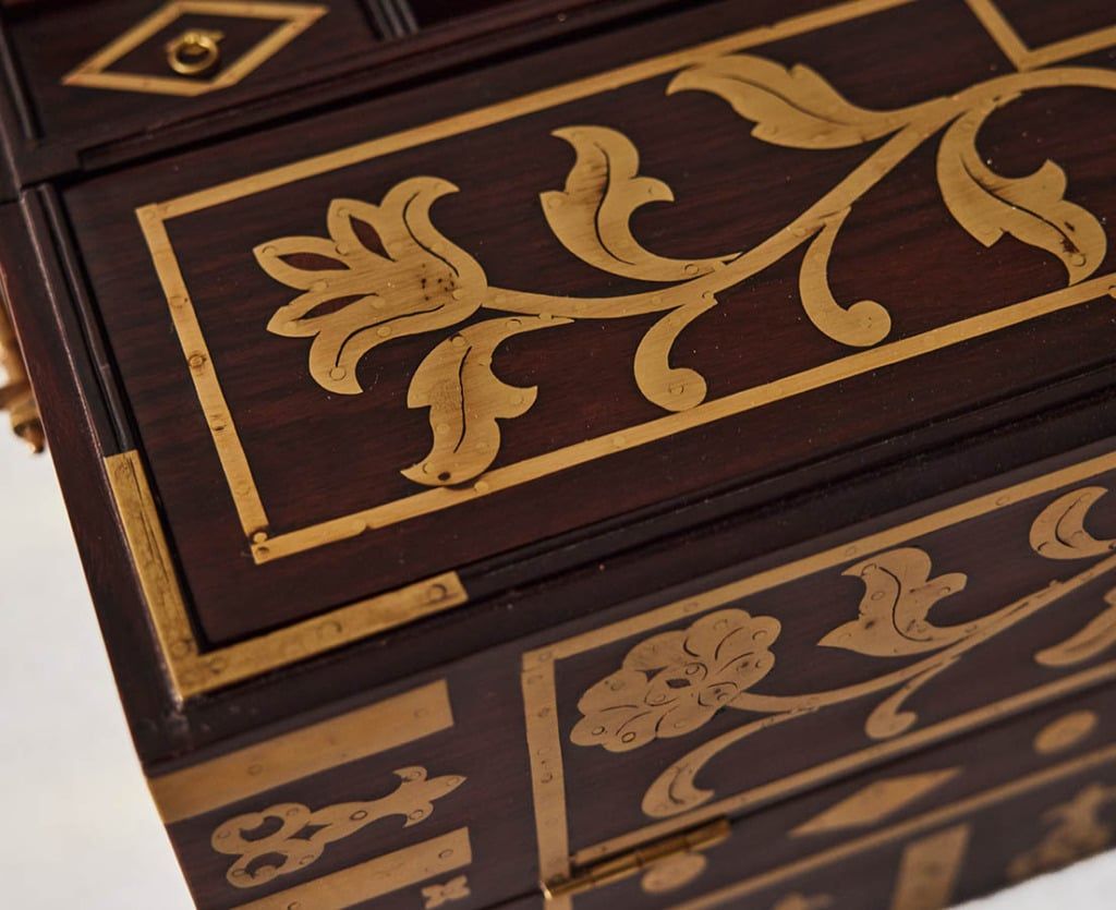 British Colonial Triple Opening Writing Box - The Past Perfect Collection