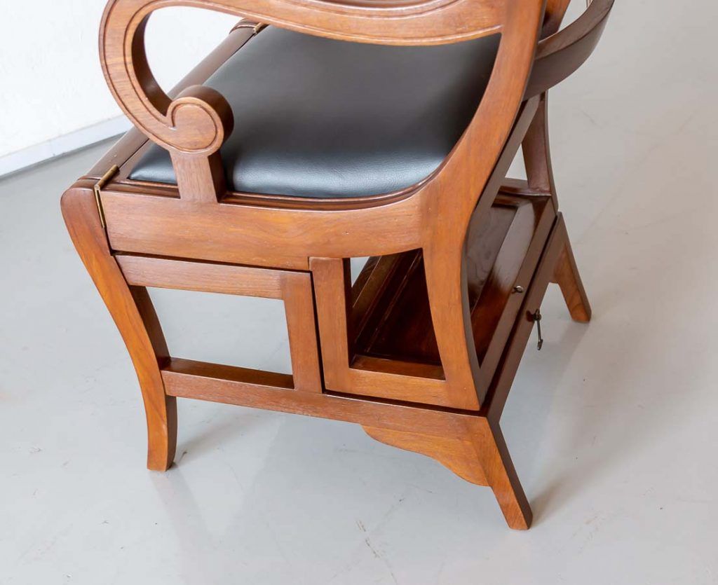 Antique British Colonial Library Ladder Chair - The Past Perfect Collection