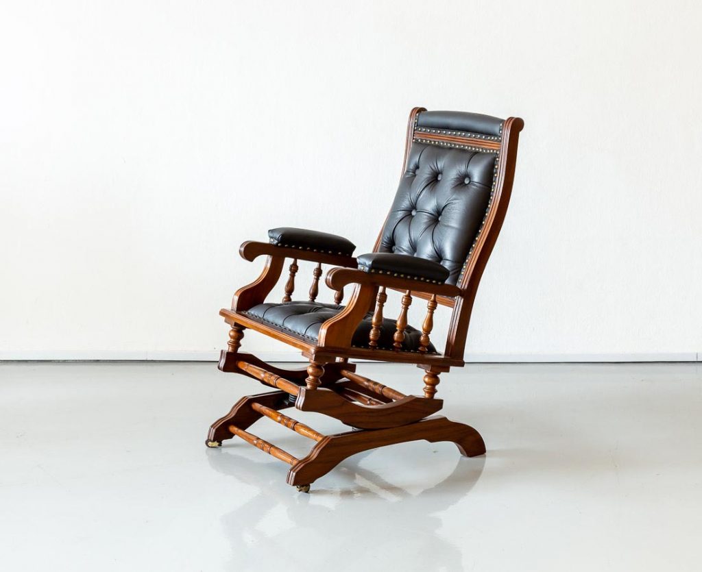 Anglo-Indian Teakwood Rocking Chair - The Past Perfect Collection