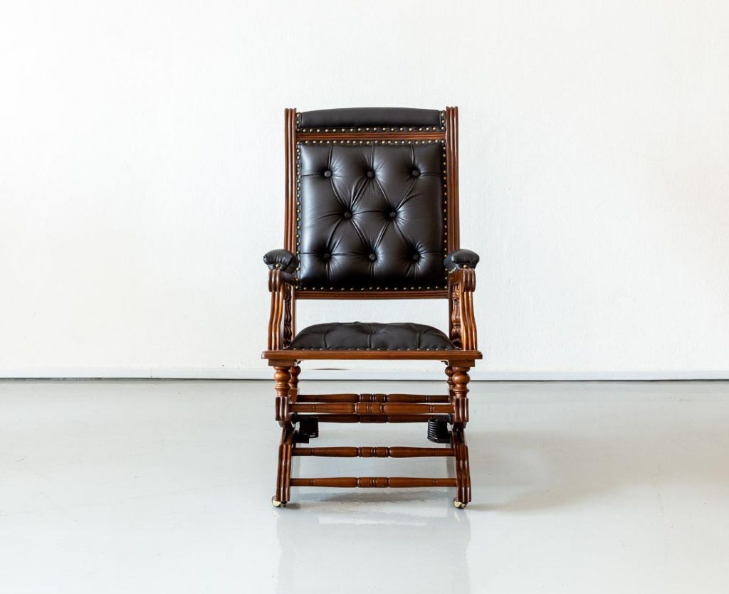 Anglo-Indian Teakwood Rocking Chair - The Past Perfect Collection