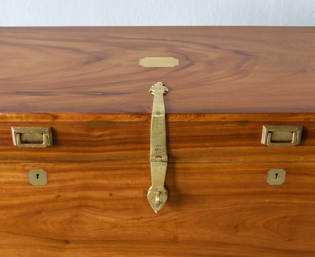 Antique British Colonial Travel Chest - The Past Perfect Collection