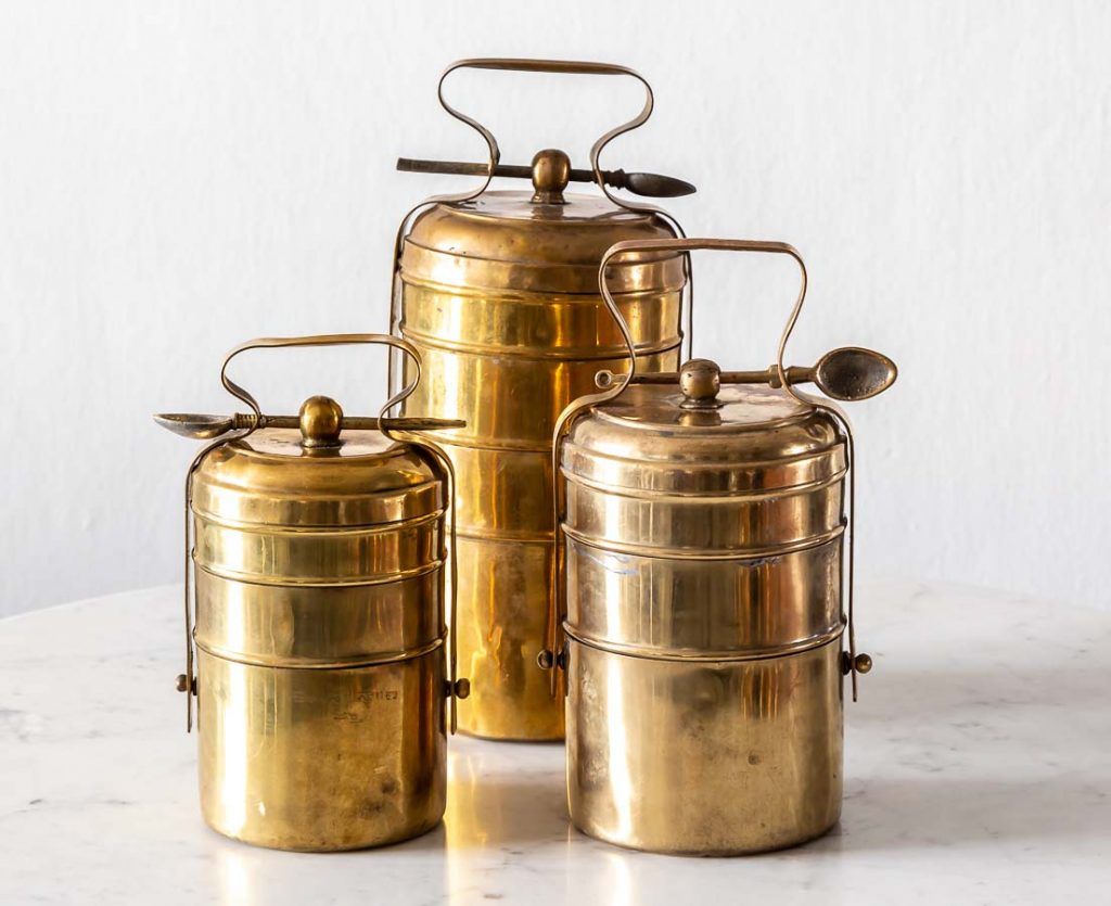 Brass Tiffin Boxes - The Past Perfect Collection