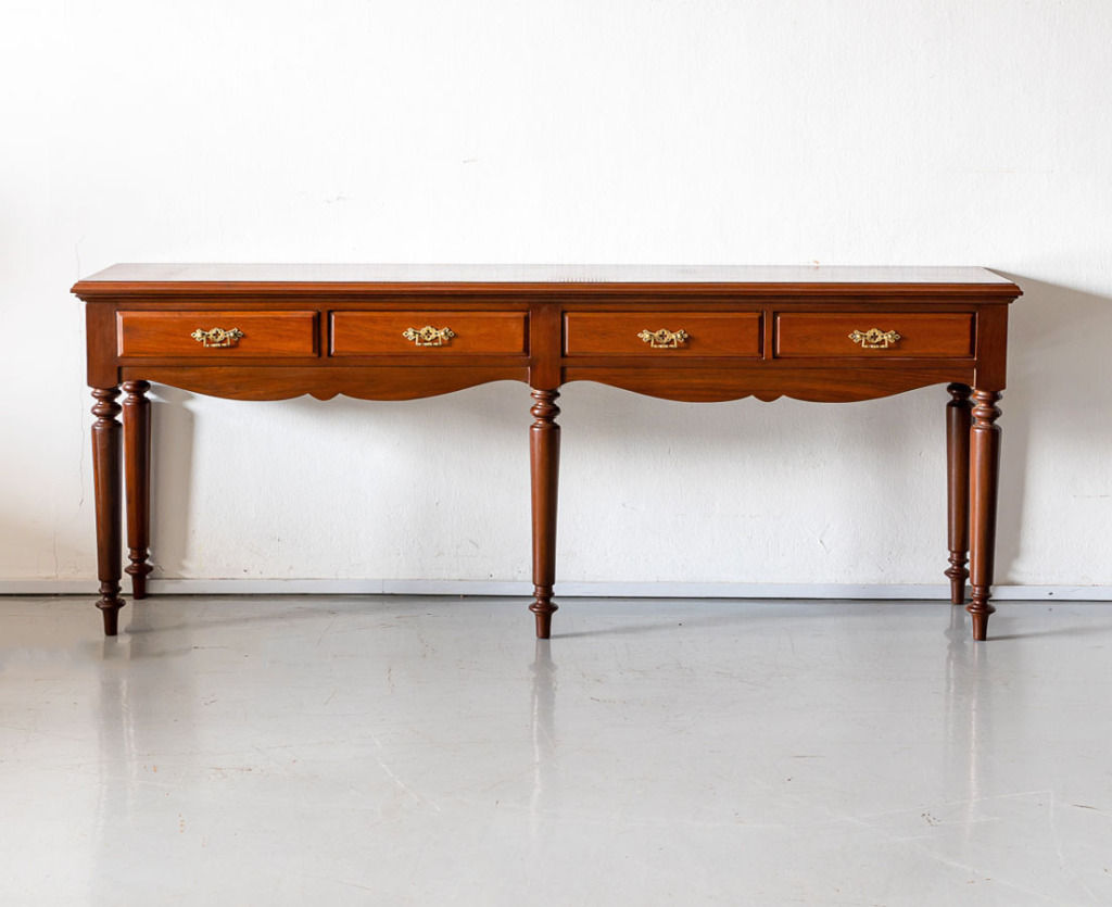 British Colonial Teakwood Console Table - The Past Perfect Collection