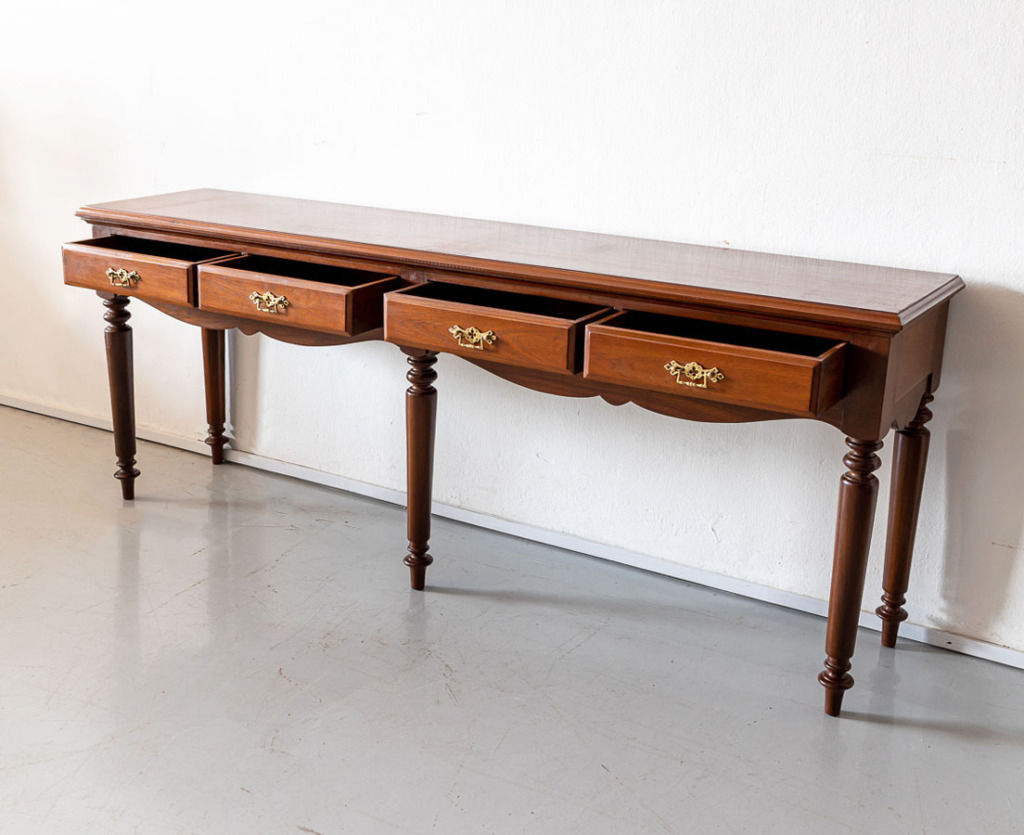 British Colonial Teakwood Console Table - The Past Perfect Collection