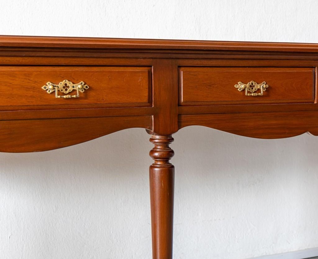 British Colonial Teakwood Console Table - The Past Perfect Collection