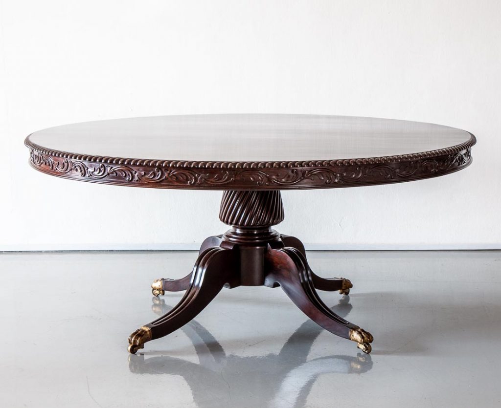 Antique British Colonial Round Dining Table - The Past Perfect Collection