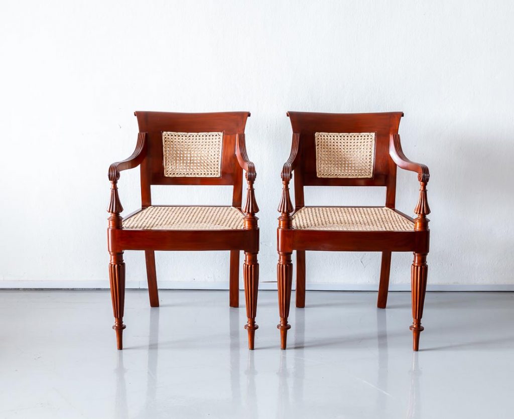 Colonial Style Mahogany Armchair - The Past Perfect Collection