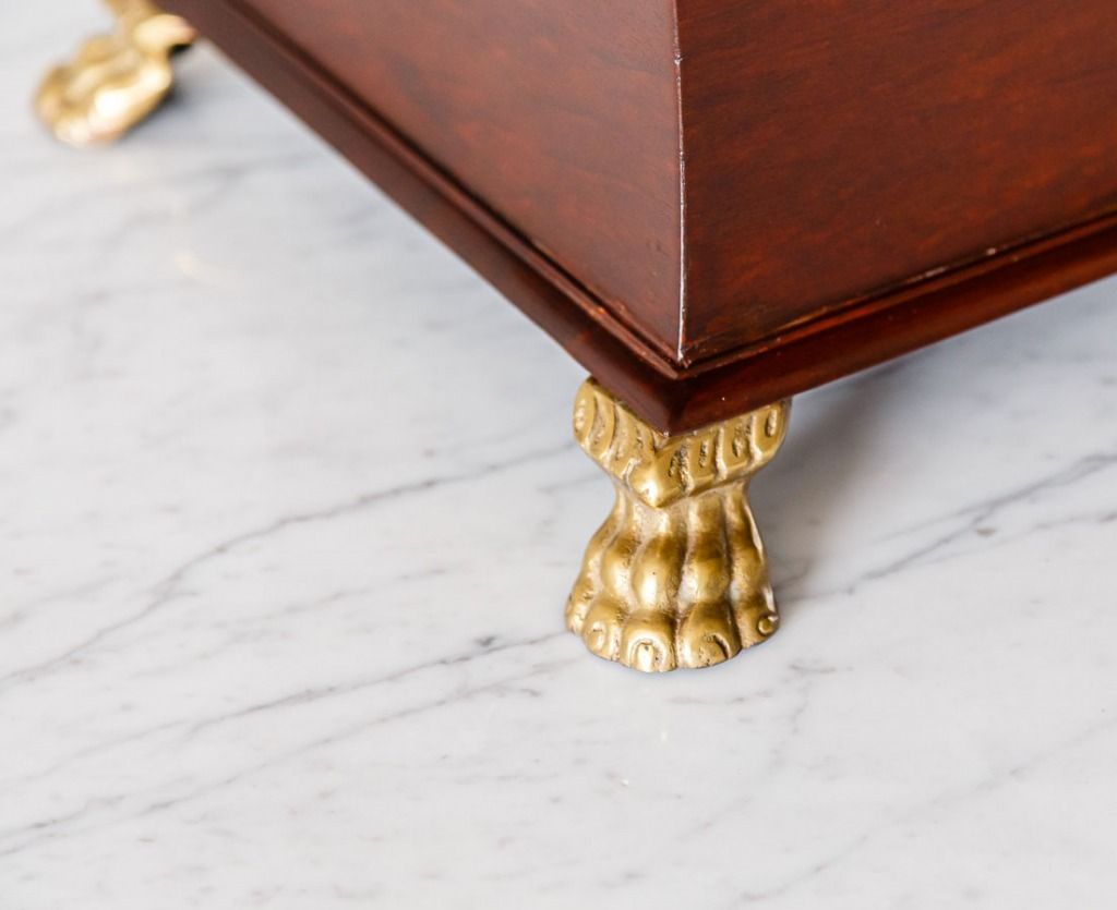 British Colonial Mahogany Tea Caddy - The Past Perfect Collection