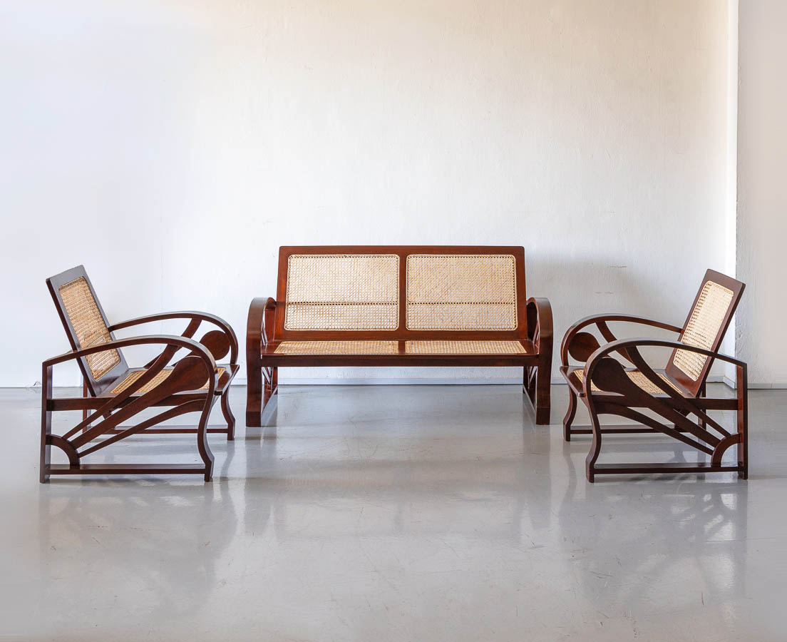 Art Deco Rosewood Sofa Set The Past Perfect Collection