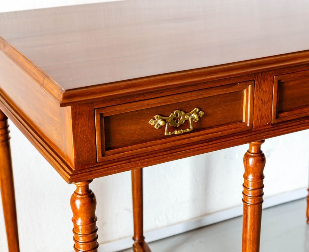 British Colonial Teakwood Console Table - The Past Perfect Collection