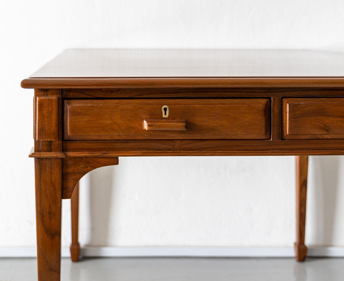 British Colonial Teakwood Partners’ Desk - The Past Perfect Collection