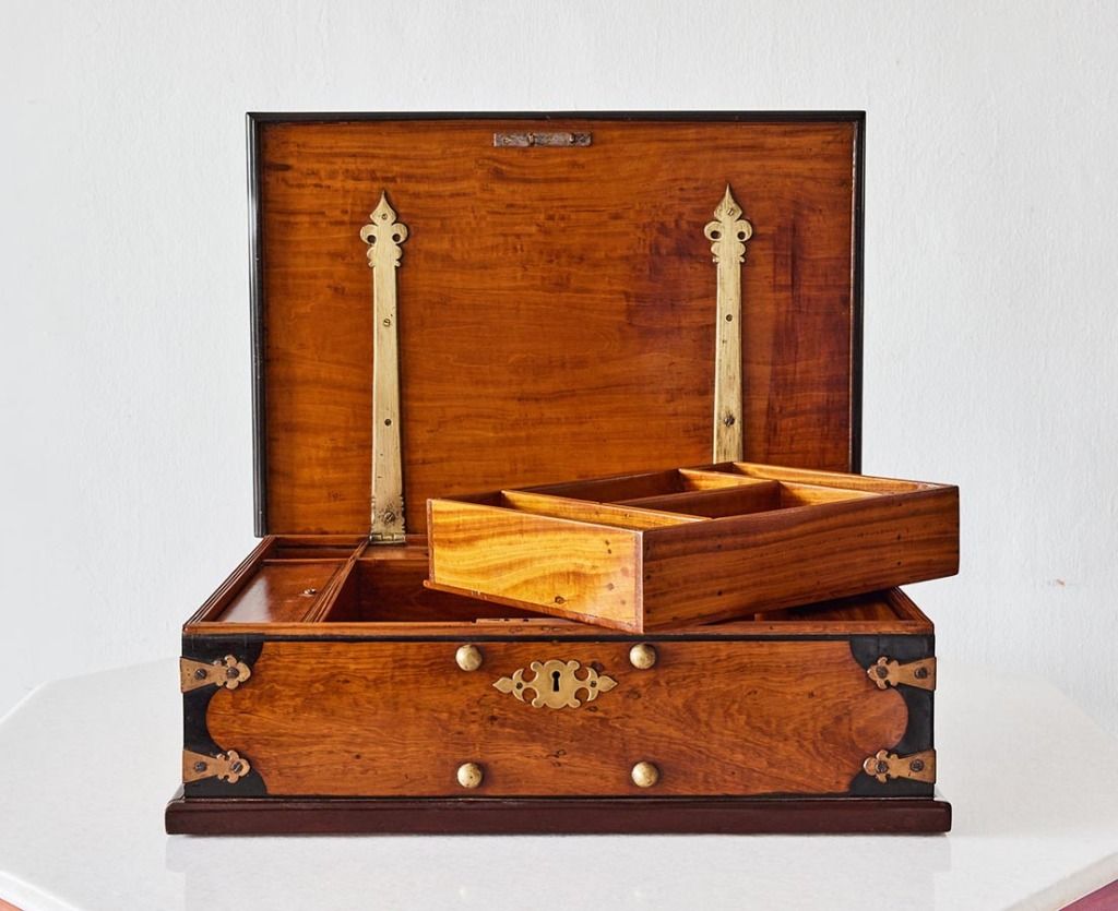 Antique Dutch Colonial Satinwood & Ebony Box - The Past Perfect Collection