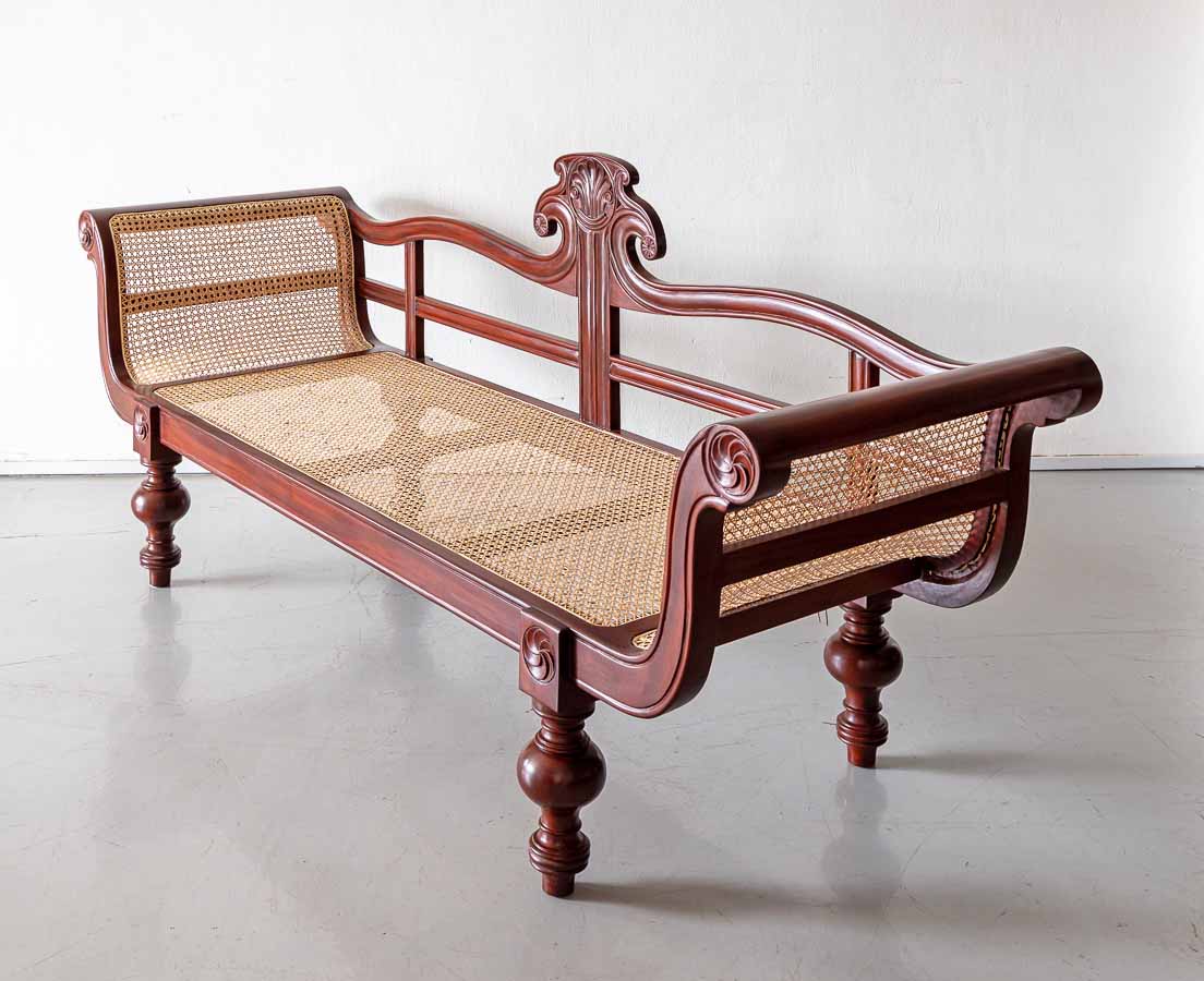 Antique British Colonial Sofa - The Past Perfect Collection