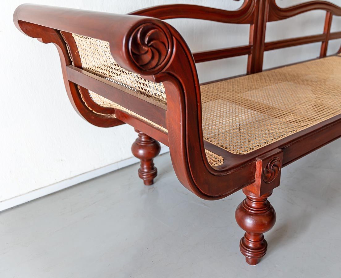 Antique British Colonial Sofa - The Past Perfect Collection