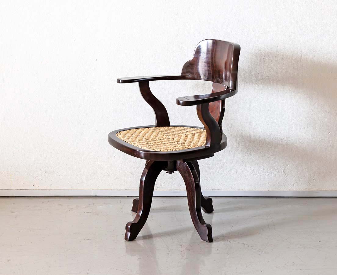 British Colonial Revolving Desk Chair - The Past Perfect Collection