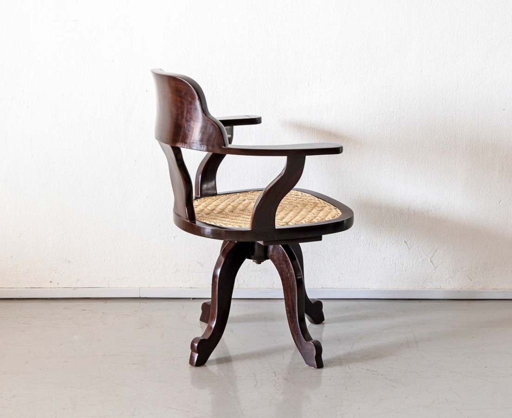 British Colonial Revolving Desk Chair - The Past Perfect Collection