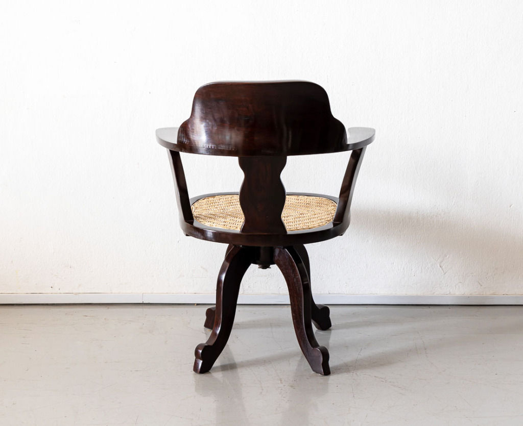 British Colonial Revolving Desk Chair - The Past Perfect Collection