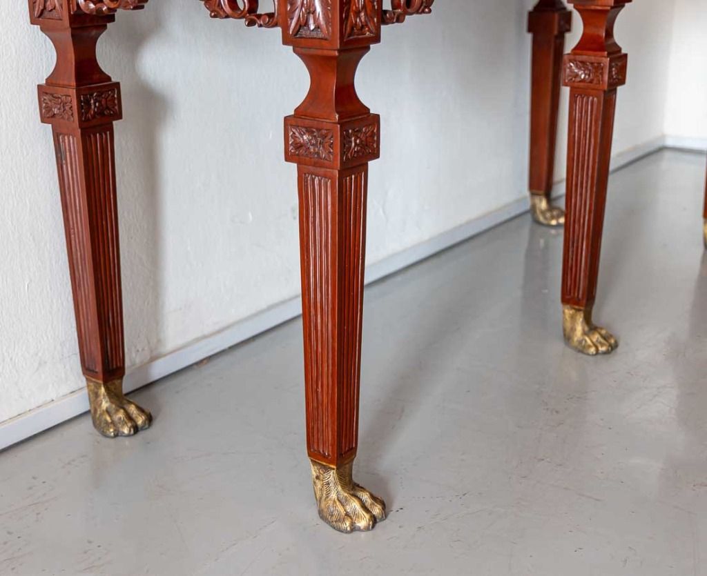 Antique British Colonial Console Table with Marble Top - The Past ...