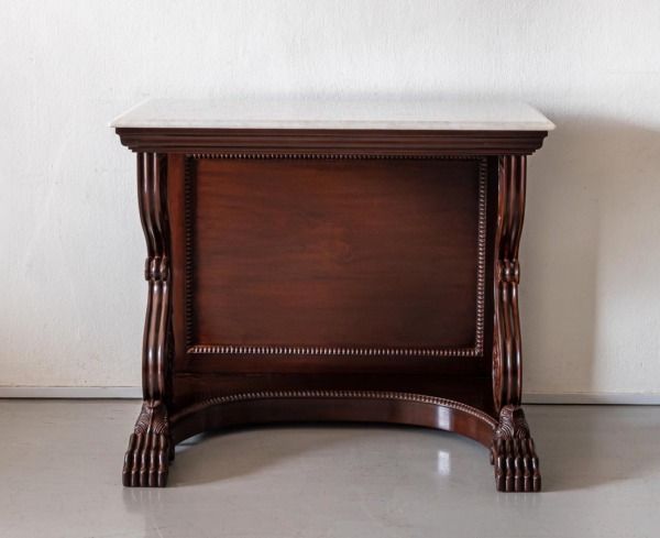 British Colonial Dark Mahogany Console Table - The Past Perfect Collection