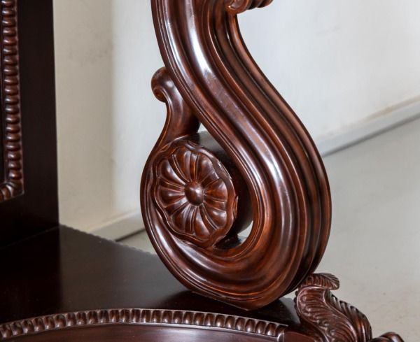 British Colonial Dark Mahogany Console Table - The Past Perfect Collection