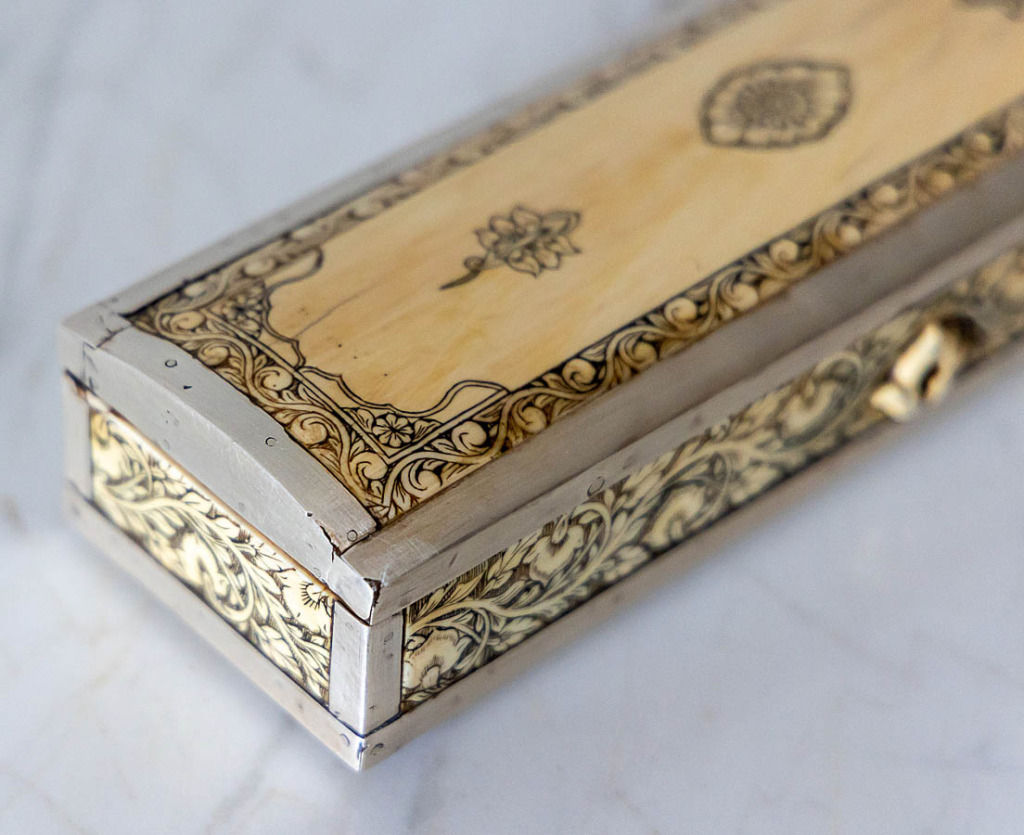 British Colonial Ivory Veneered Pen Box - The Past Perfect Collection