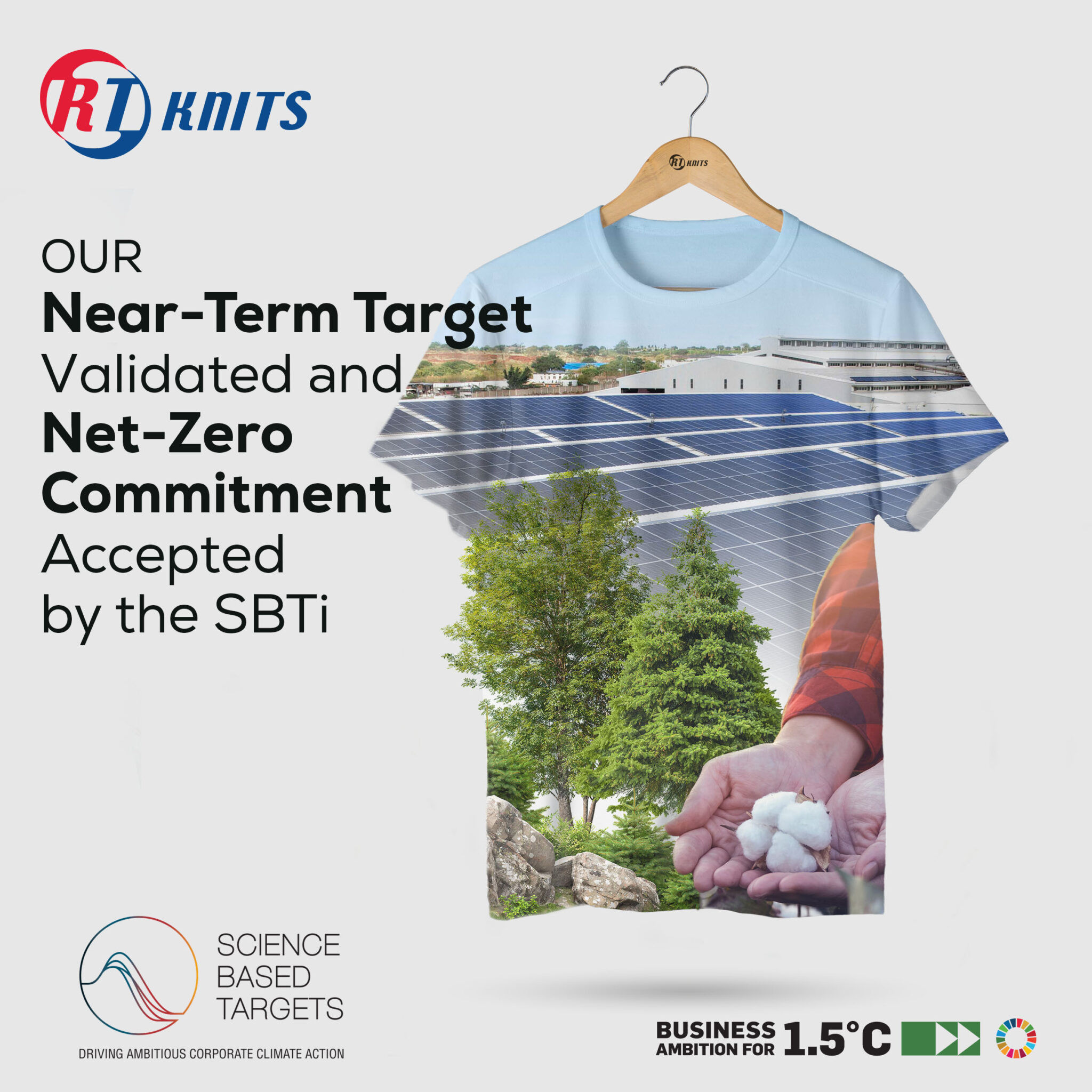 Our Near-Term Target validated and Net-Zero Commitment accepted by the SBTi - RT Knits Ltd