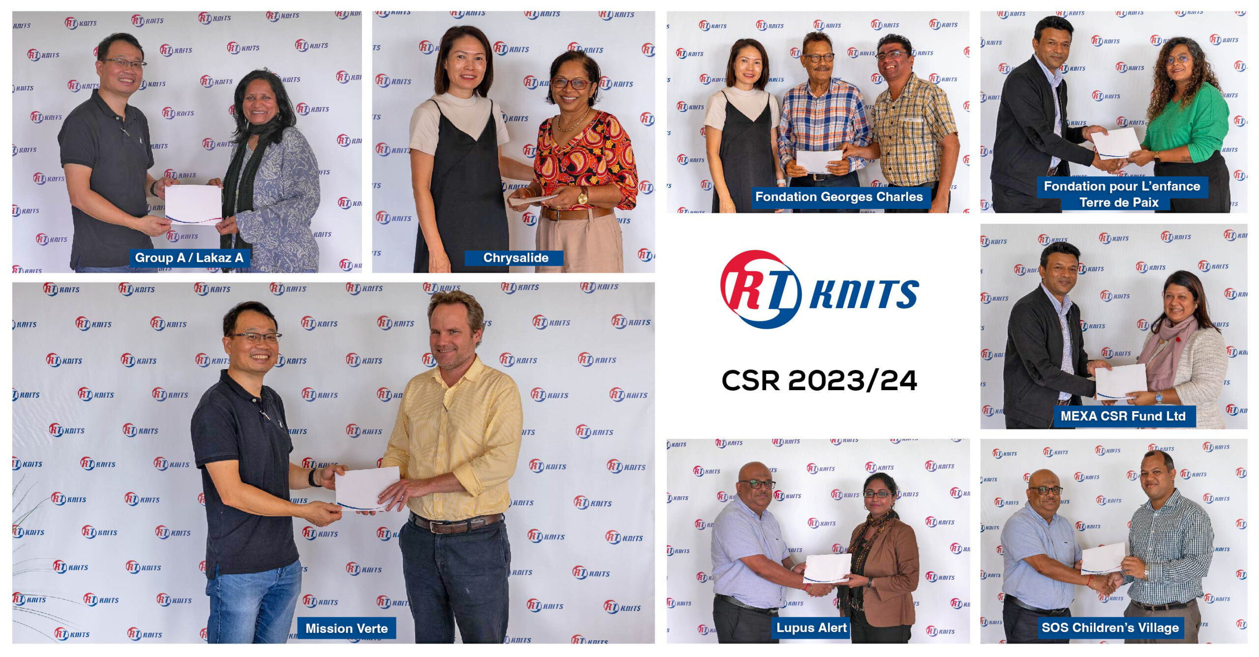 RT Knits’ CSR initiative: Cheques remitted to eight NGOs - RT Knits Ltd