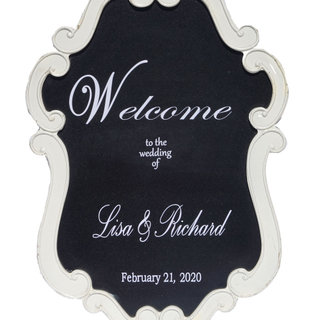 Ornate Chalkboard Welcome sign - Crystal & Crates