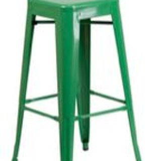 Green Metal Bar Stool - The Panacea Collective