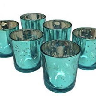 Turquoise Votives - rentals