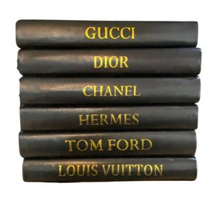 DESIGNER BOOK STACK -BLACK LEATHER - Prophouse