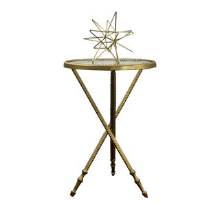 Gold Beaded Leg Side Table – So Staged