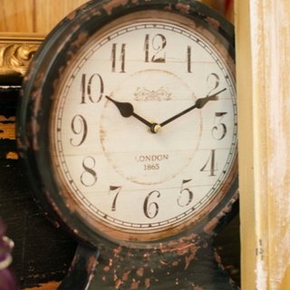 Large Round Distressed Clock - St. Johns Illuminations
