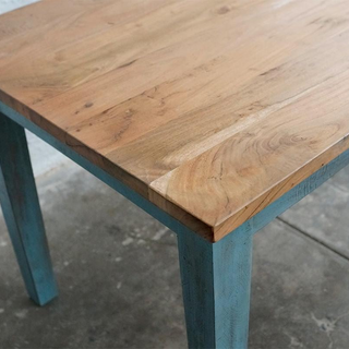 True Blue Wood Table – Lily & Cane