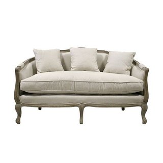 Augusta Linen Settee - DC Wedding & Event Rentals | White Glove Rentals