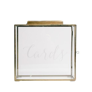 Brass (Medium) Card Box - DC Wedding & Event Rentals | White Glove Rentals