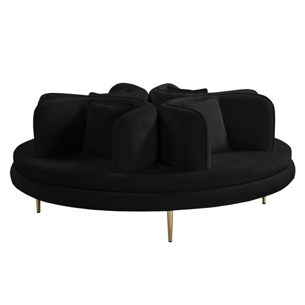 Black round couch store