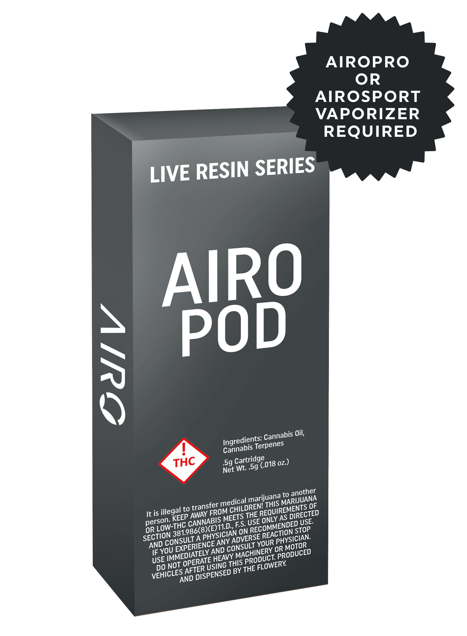 Airo Vape Live Resin Pod 0.5g - Sherbanger 22 - The Flowery Shop