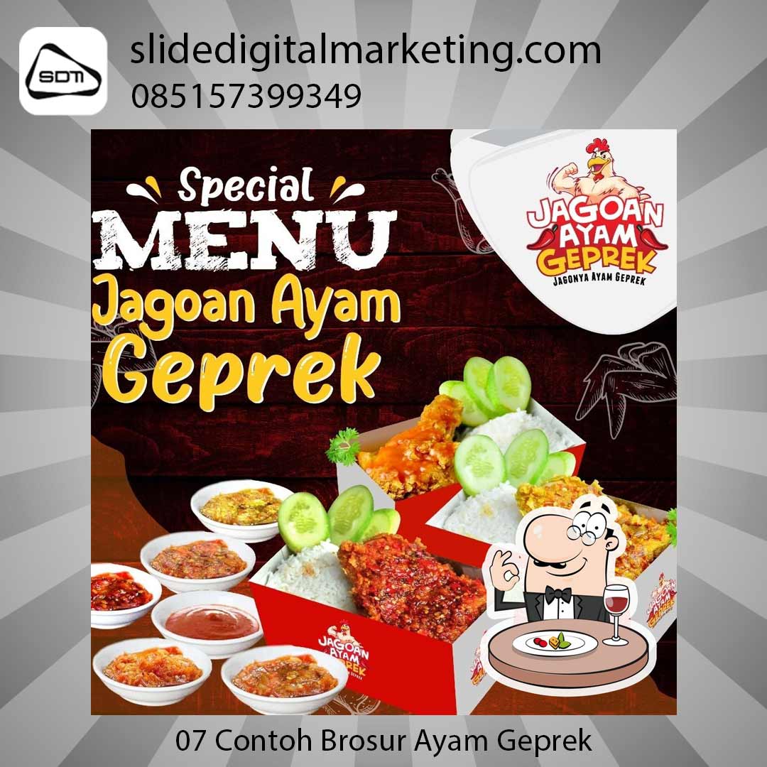10+ Contoh Brosur Pamflet Leaflet Poster Produk Ayam Geprek