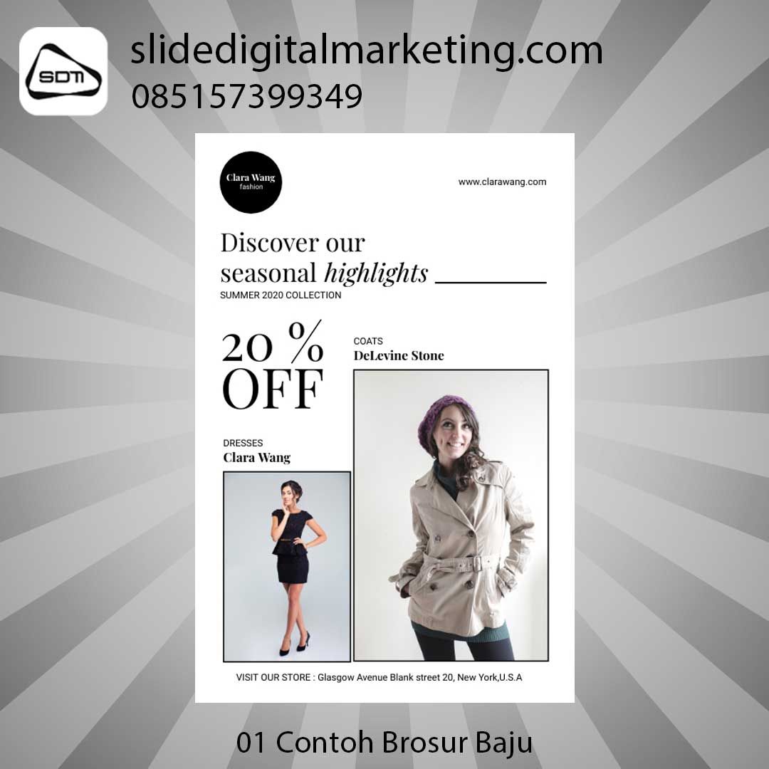 10+ Contoh Brosur Pamflet Leaflet Poster Produk Baju