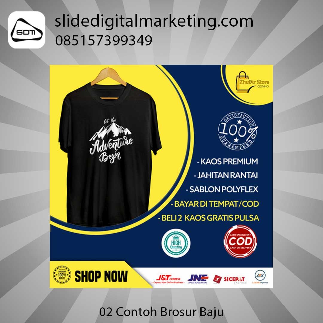 10+ Contoh Brosur Pamflet Leaflet Poster Produk Baju