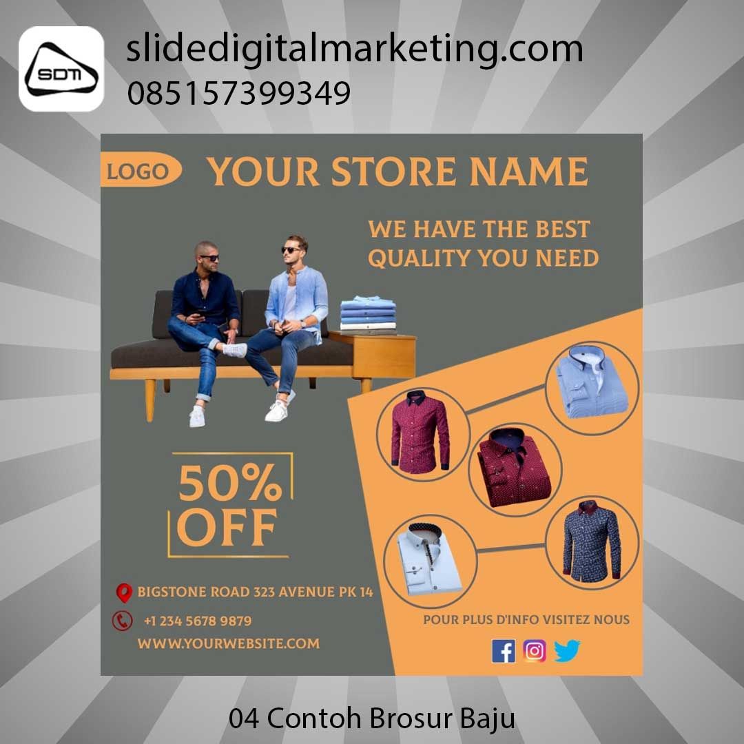 10+ Contoh Brosur Pamflet Leaflet Poster Produk Baju